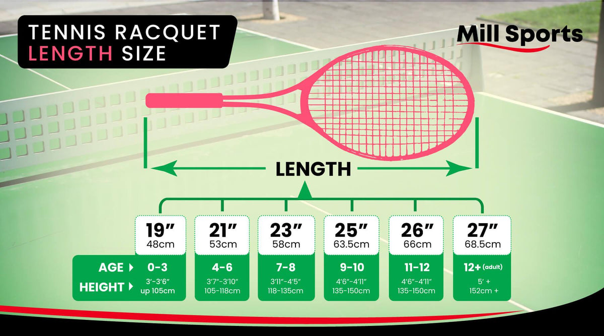 Tennis Racket Size Guide | Mill Sports NZ – Shoply